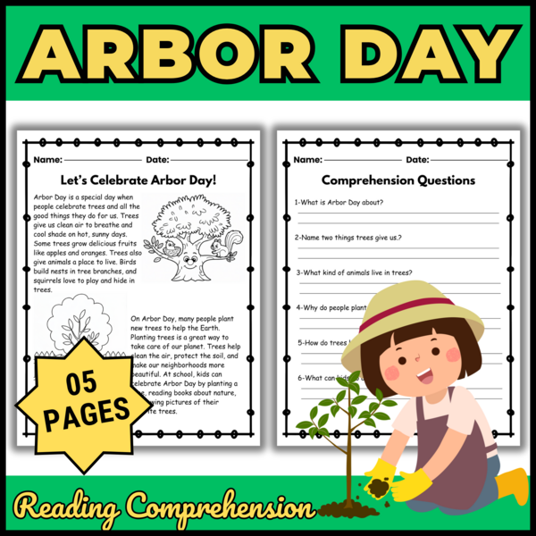 Arbor Day Activities Bundle | Reading, Crafts, Posters, Word Search & More