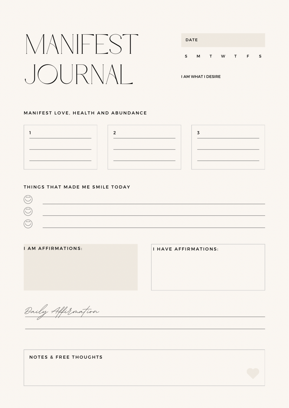 MANIFEST JOURNAL