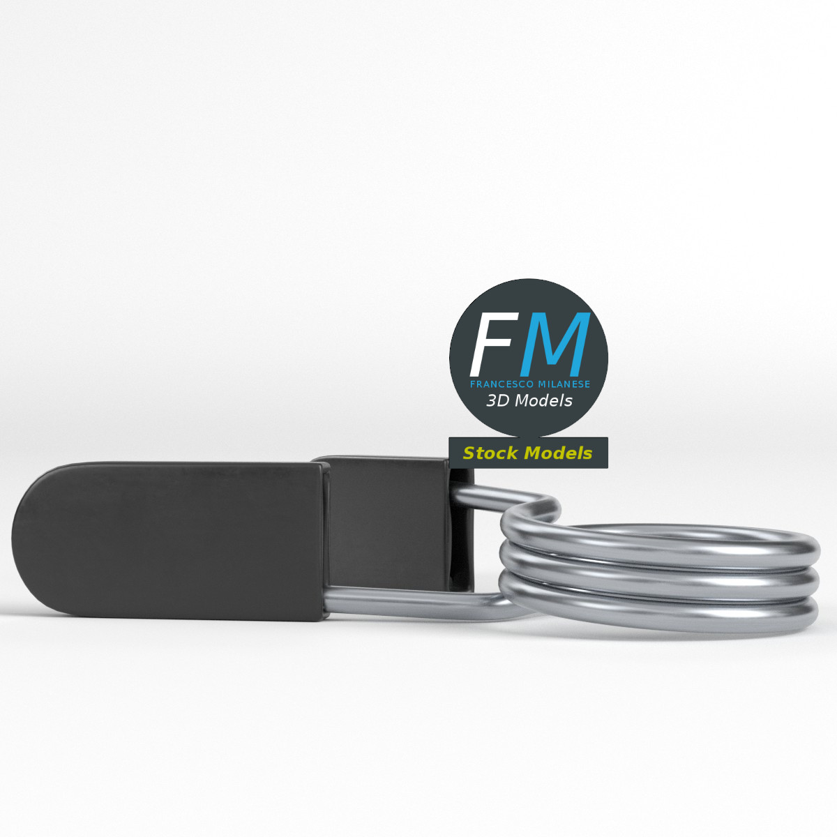 3D MODEL - Spring collar clip