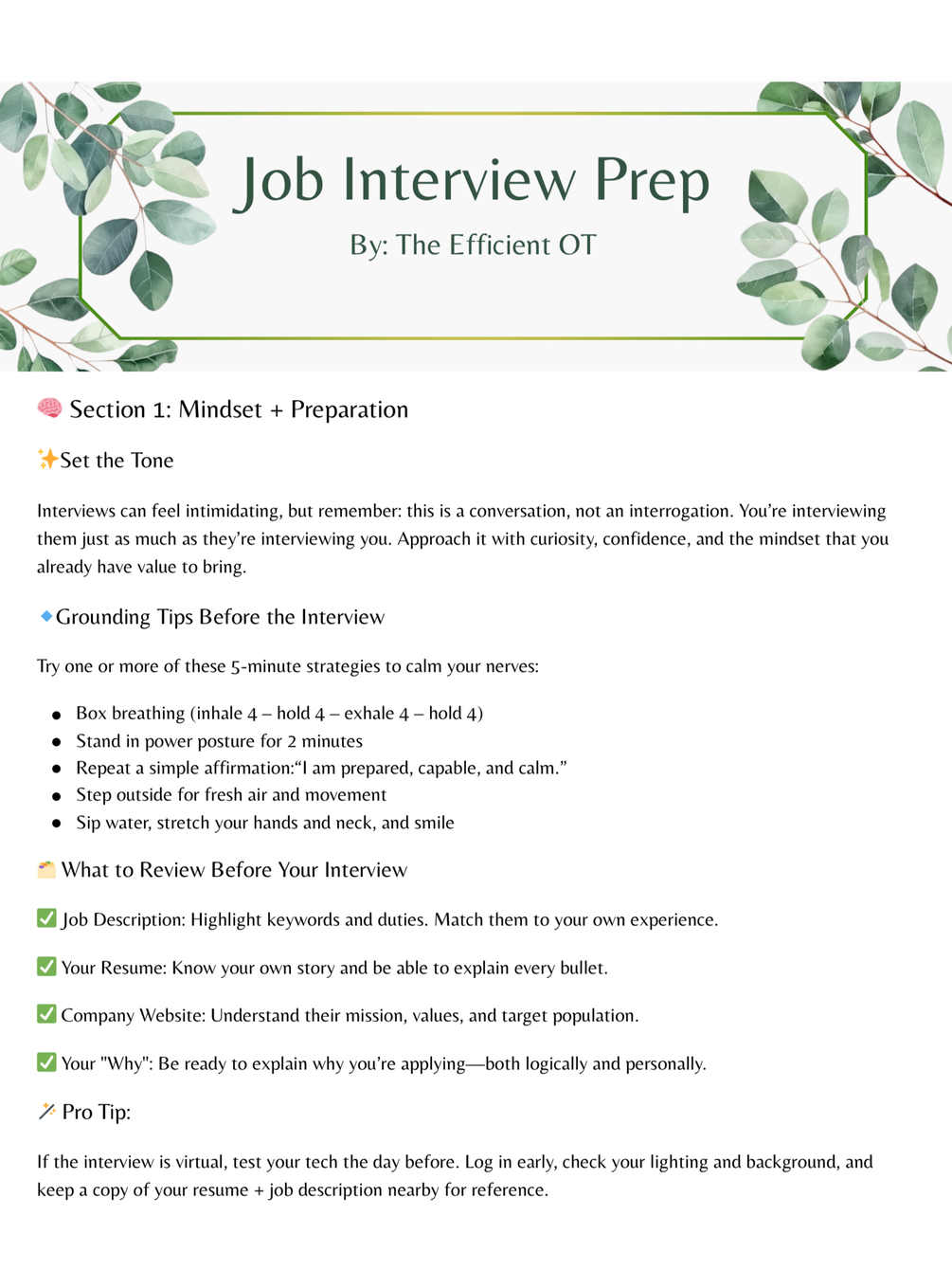Job Interview Prep Guide for Professionals