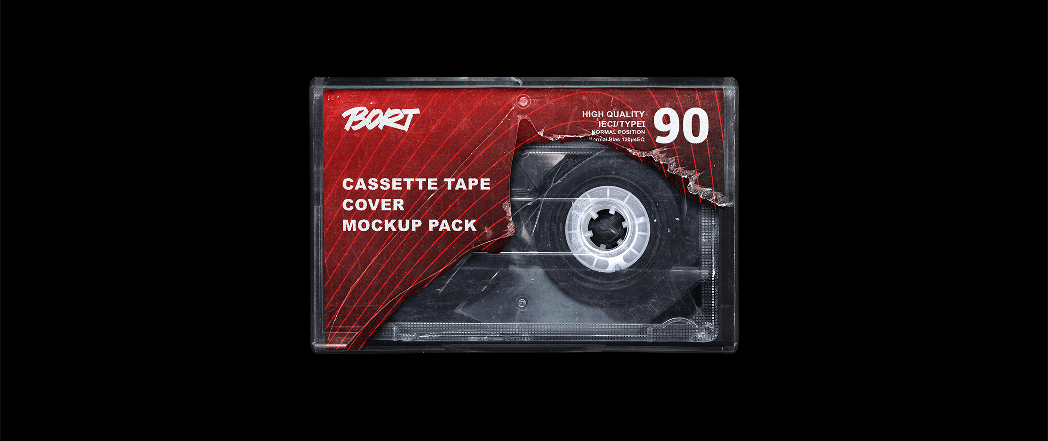 New Mockup Pack Retro Tape Cassette BORT TEXTURES MOCKUPS