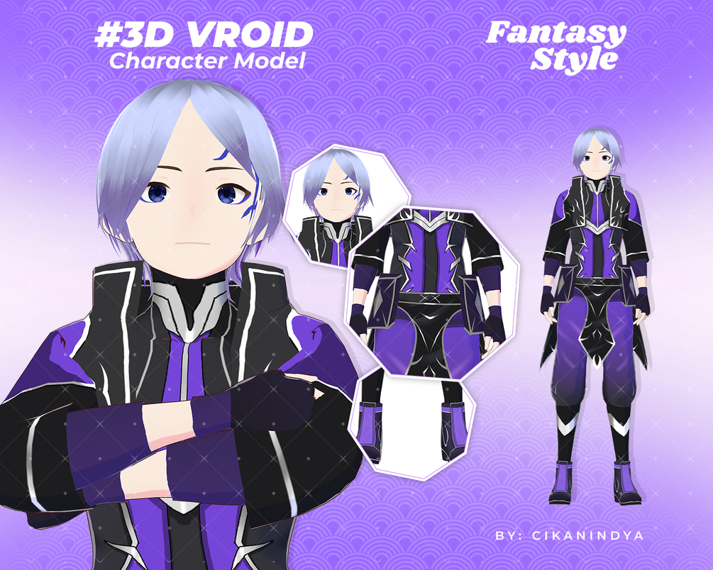 3D Vroid Character, Vtuber Model Free, 3d Model, Virtual Streamer ...