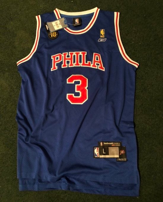 Allen Iverson Philadelphia 76ers Blue Throwback "Phila"