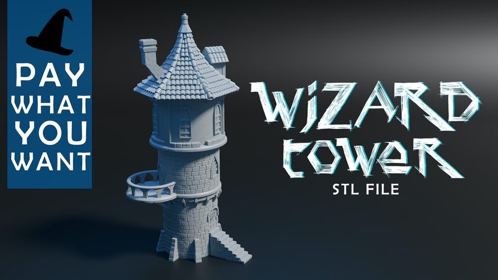 Wizard Tower 3D Printable STL File & Commercial License