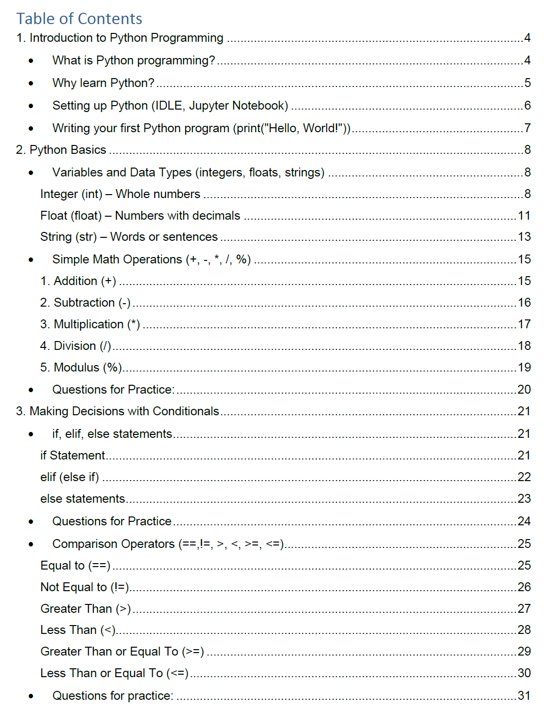 Python Book for Kids with Projects