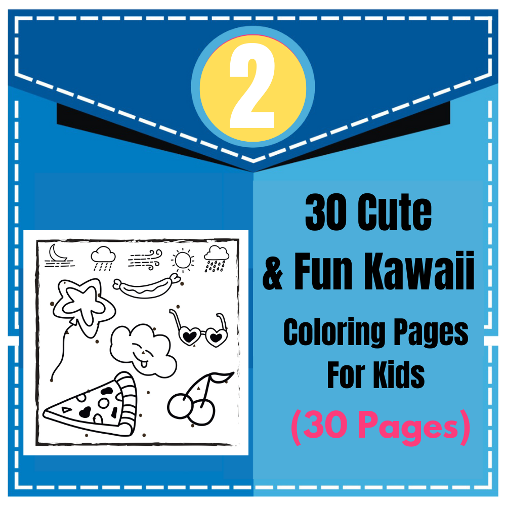 30 Cute & Fun Kawaii Doodle Coloring Pages for Kids