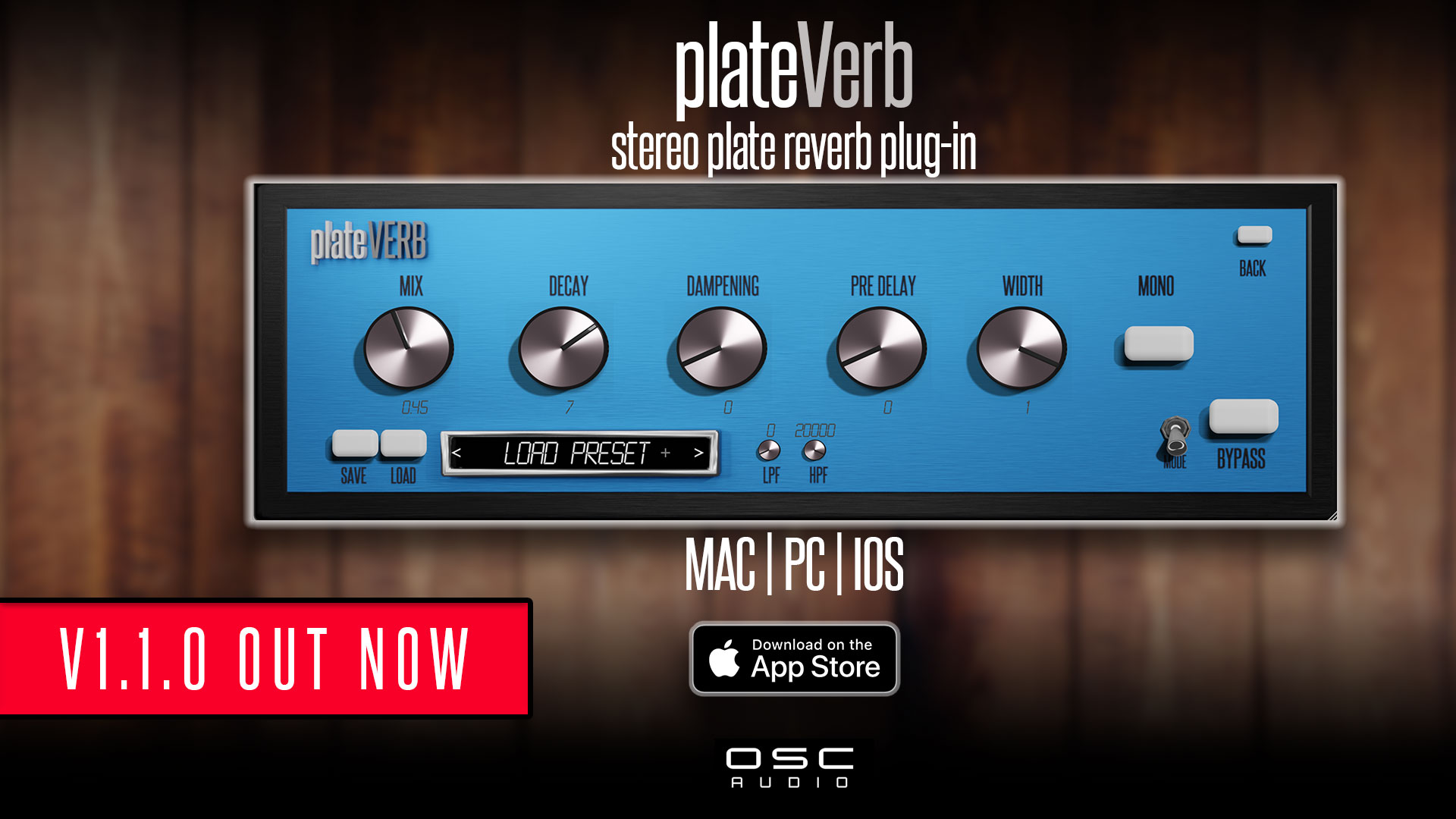 [UPDATE] plateVerb v1.1.0 - Out now! - OSC Audio