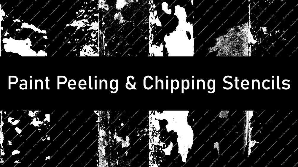 50 Peeling & Chipped Paint Stencils