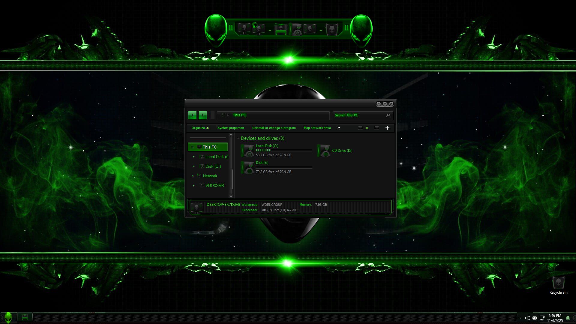 Alienware Toxic SkinPack for Windows 11 - skinpacks.com