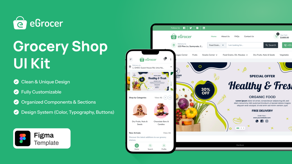 eGrocer - Online Multi Vendor Grocery Store Website
