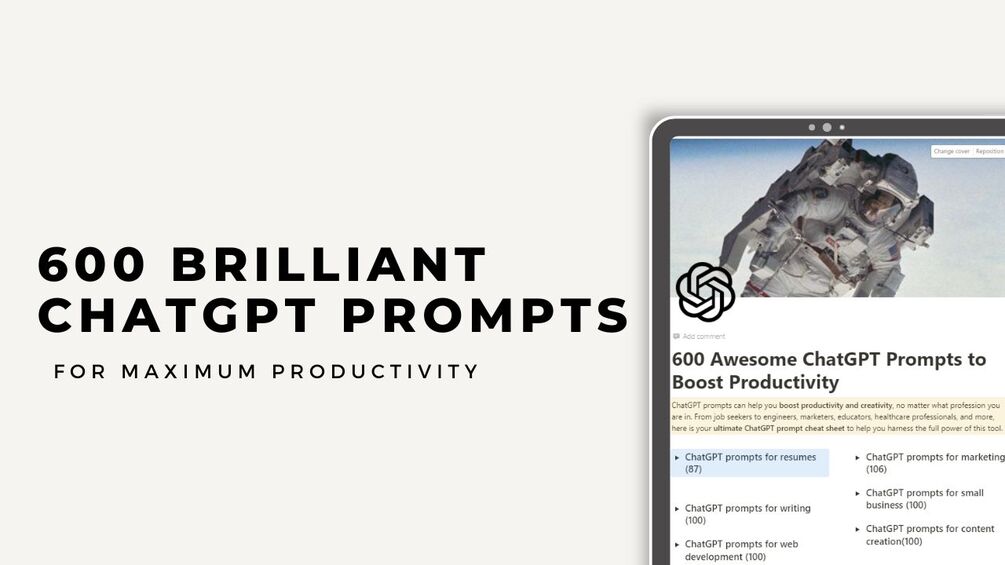 600 Awesome ChatGPT Prompts to Boost Productivity