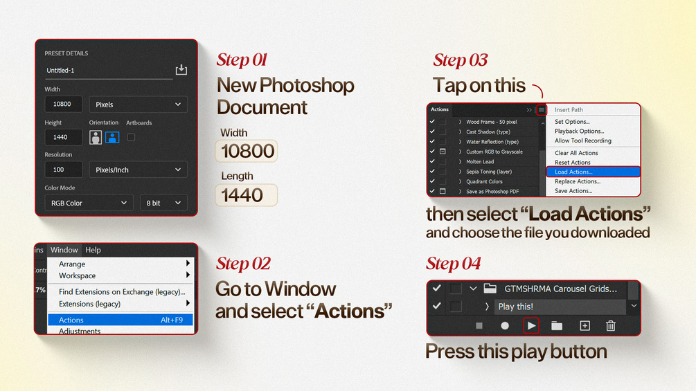 This FREE one-click Photoshop Action builds your entire Instagram ...