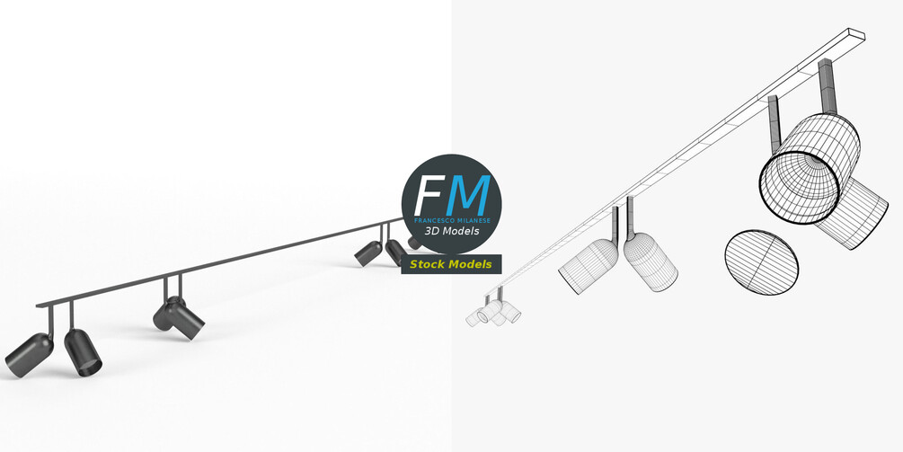 3D MODEL - Studio light ceiling frame