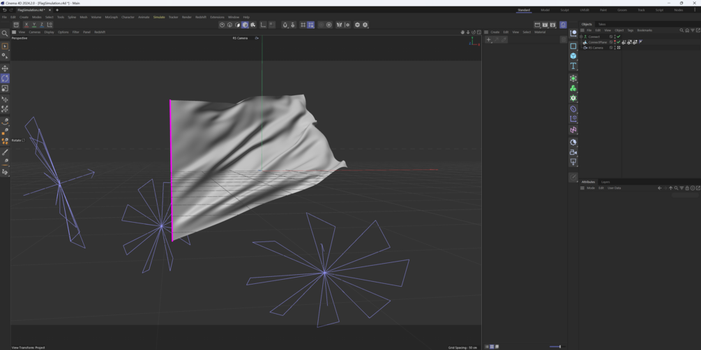 Flag Simulation - Cinema 4D