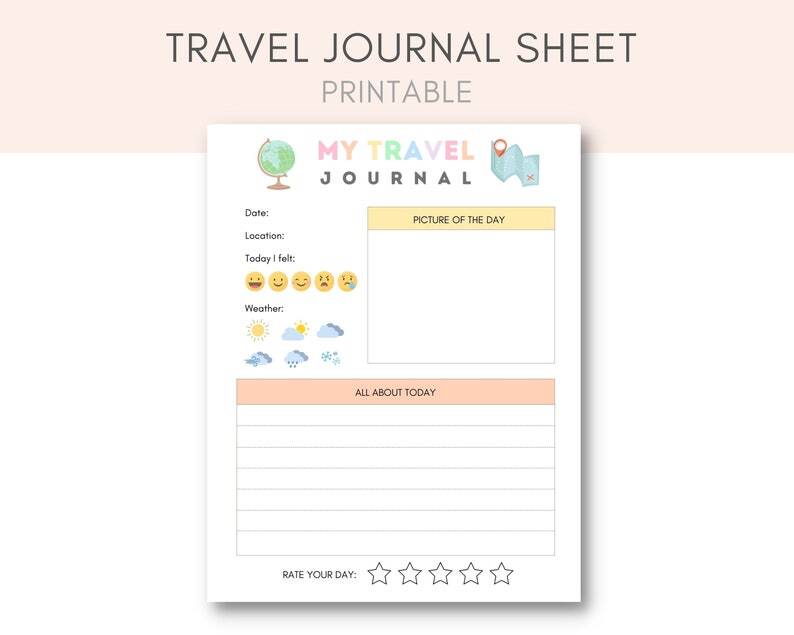 Kids Travel Journal – Fun & Interactive Adventure Tracker for Young ...