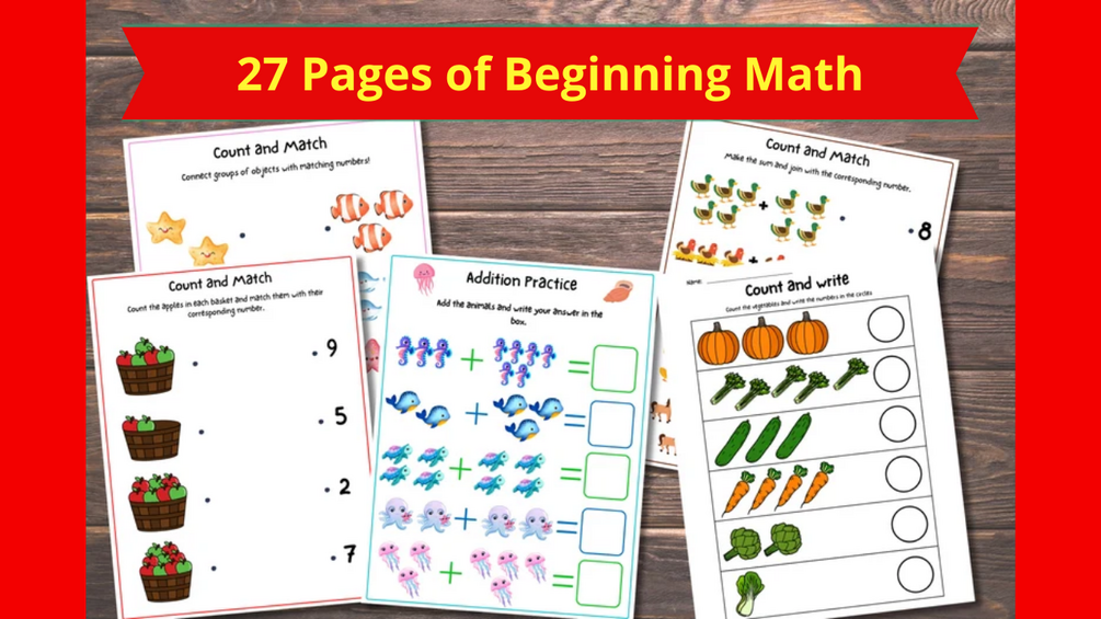 ''Interactive Math Activity Book for kids - Learn Counting & Addition''