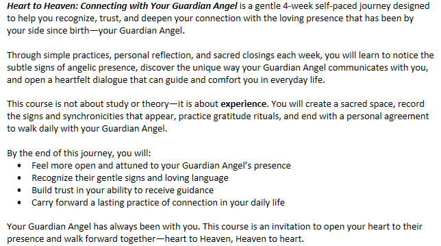 Heart to Heaven: Connecting with Your Guardian Angel