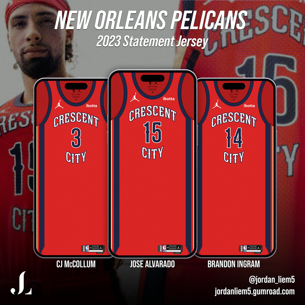 New Orleans Pelicans 2023 Statement Jersey Pack