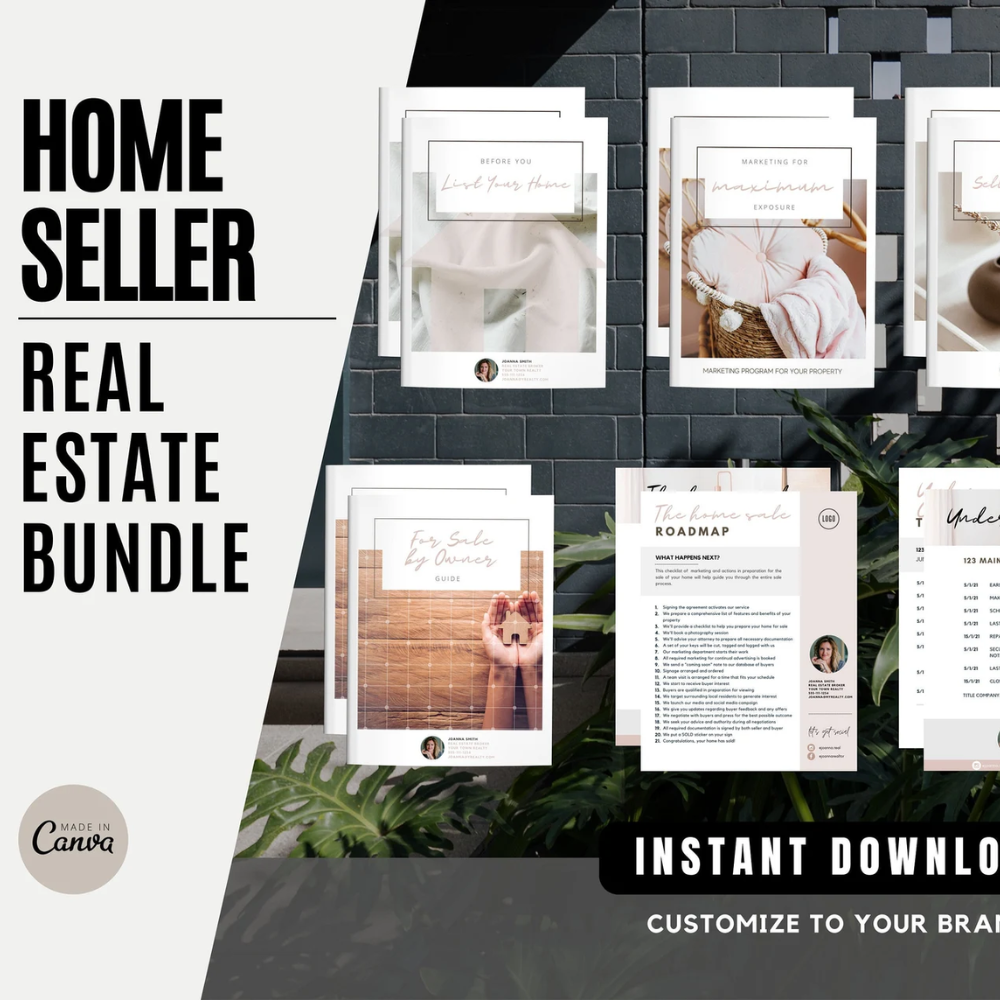 HOME SELLER Bundle Realtor Templates | Real Estate Canva Guides, Flyers ...
