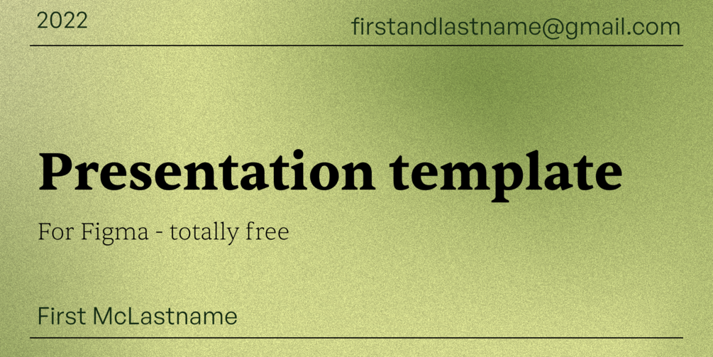 Figma Presentation Template