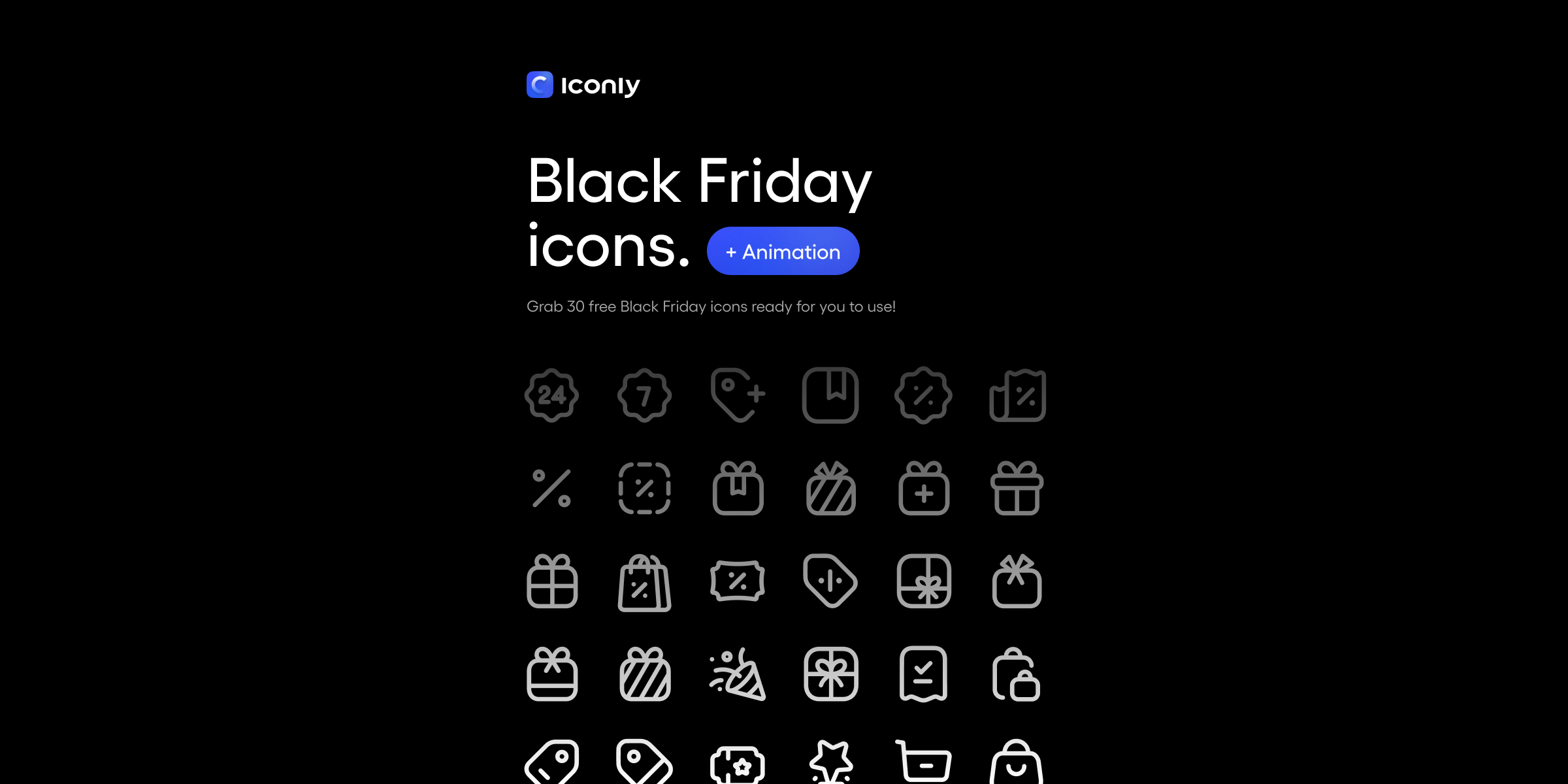 Free Black Friday icons! - Piqo Studio