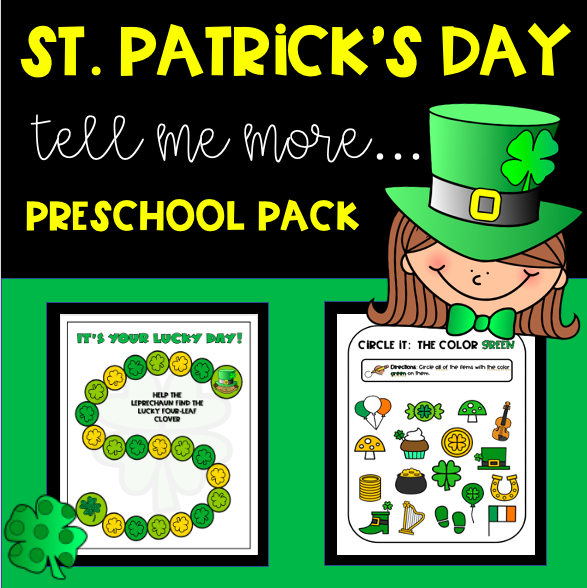 Tell Me More About...St. Patrick's Day Preschool Pack