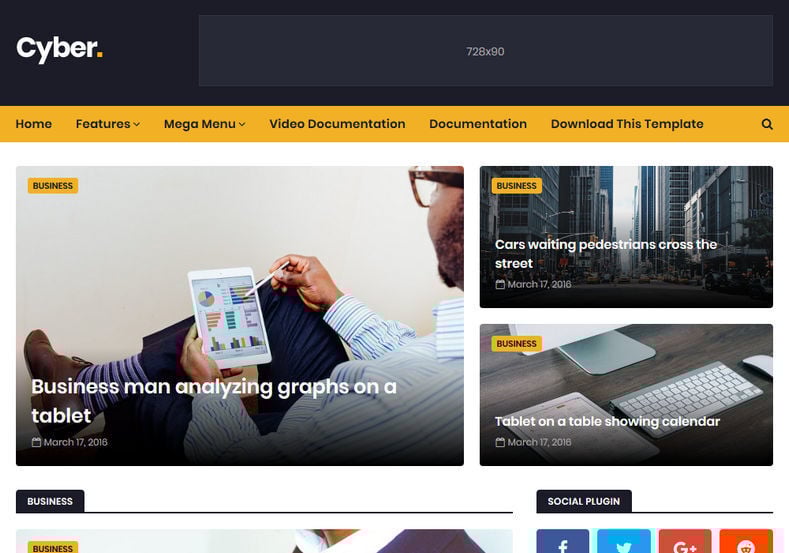 Cyber Blogger Template