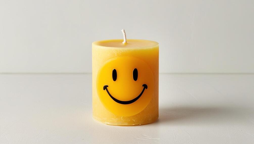 Smiley face candle