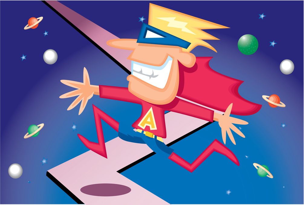 Action Man Vector Clip Art Cartoon Superhero Character