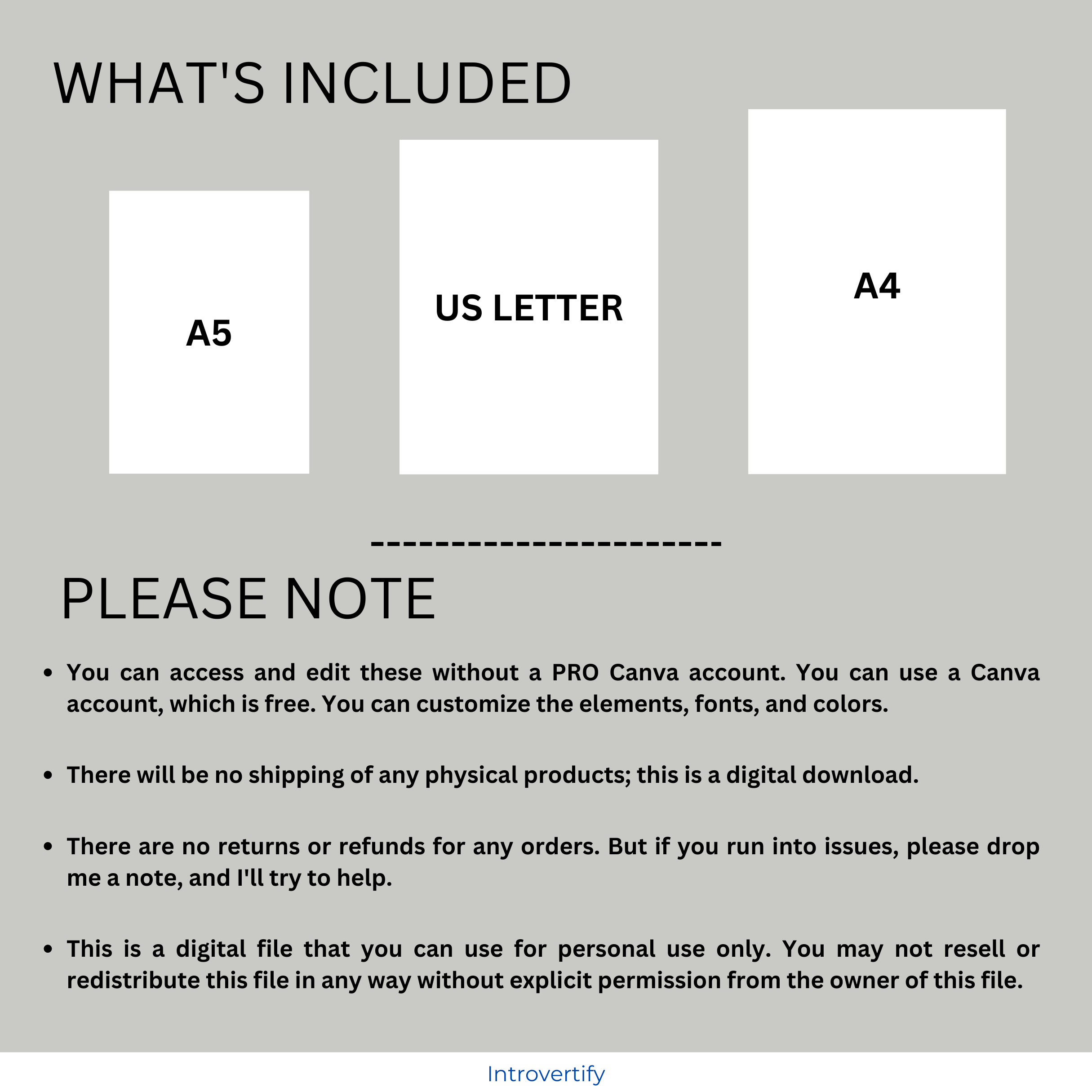 Editable Bucket List Templates | US LETTER | A5 | A4