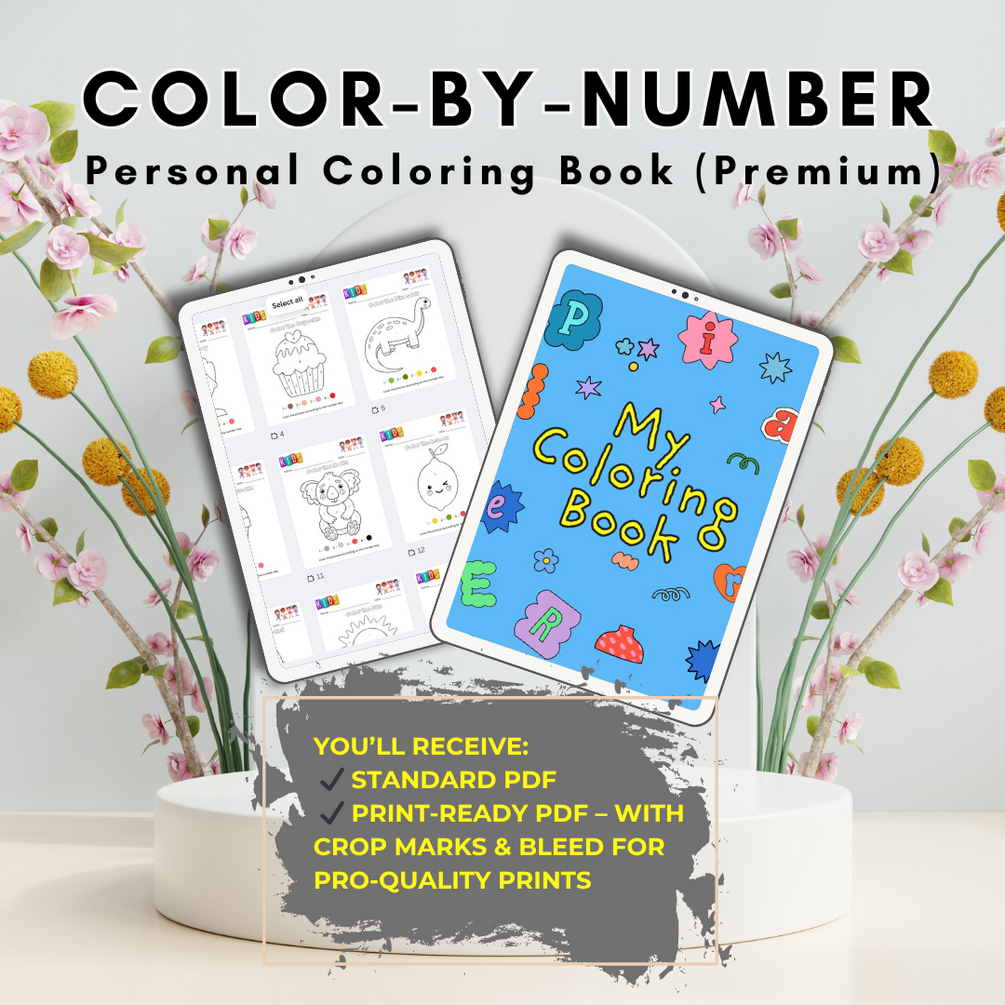 🎨 Color-by-Number Personal Coloring Book (Premium)