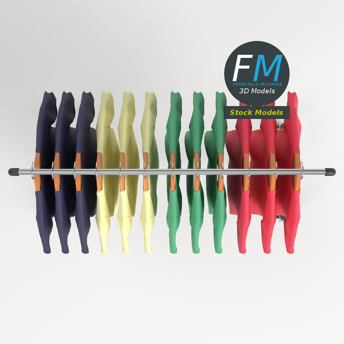 3D MODEL - T-shirts rack