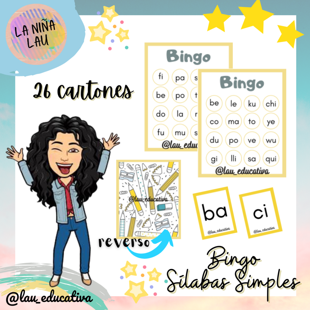 BINGO DE SÍLABAS SIMPLES