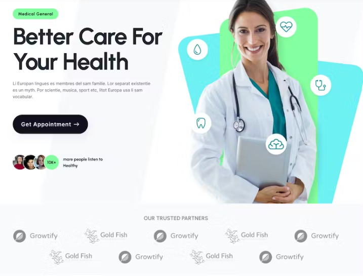 MediLand Landing Page Figma
