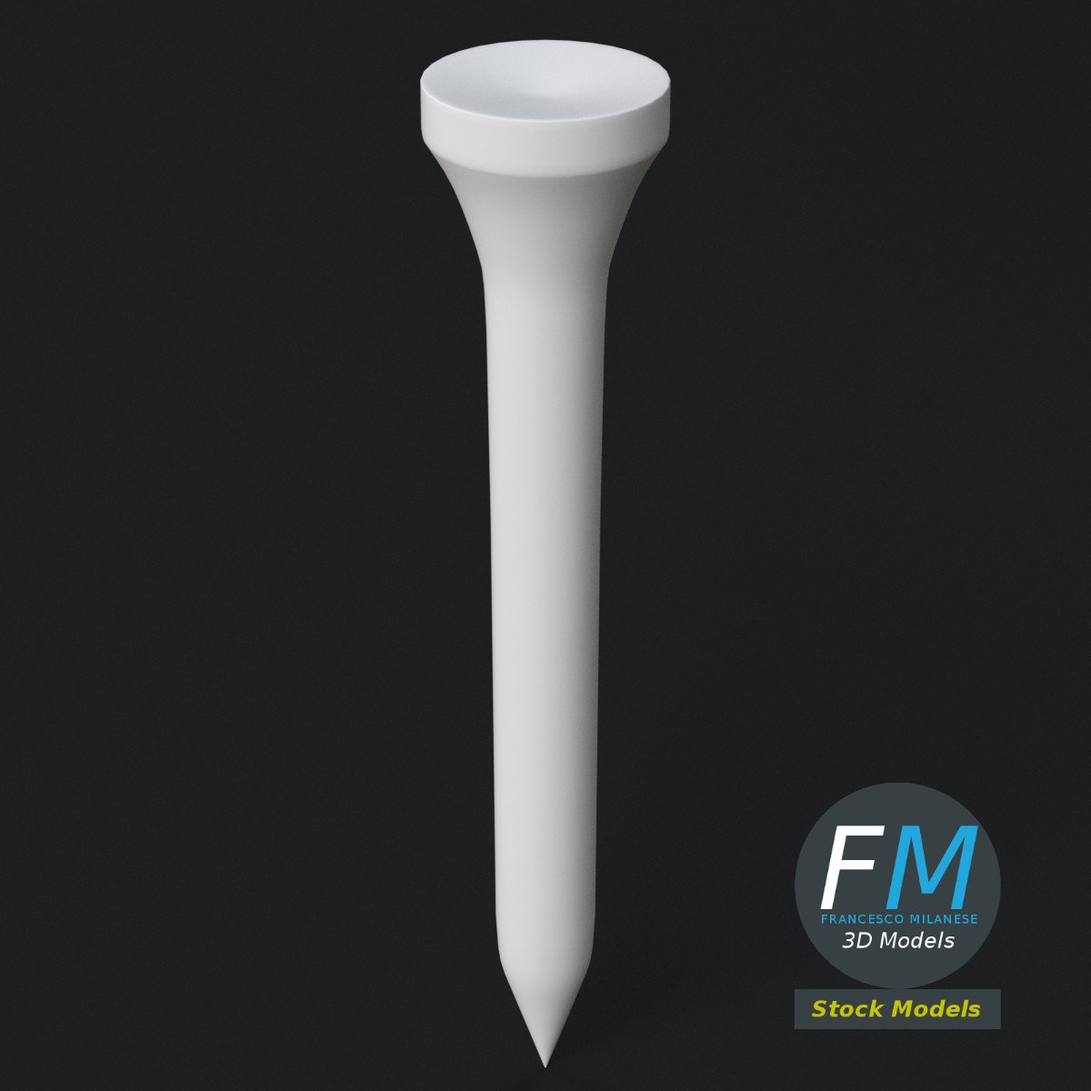 3D MODEL - Golf ball and tee