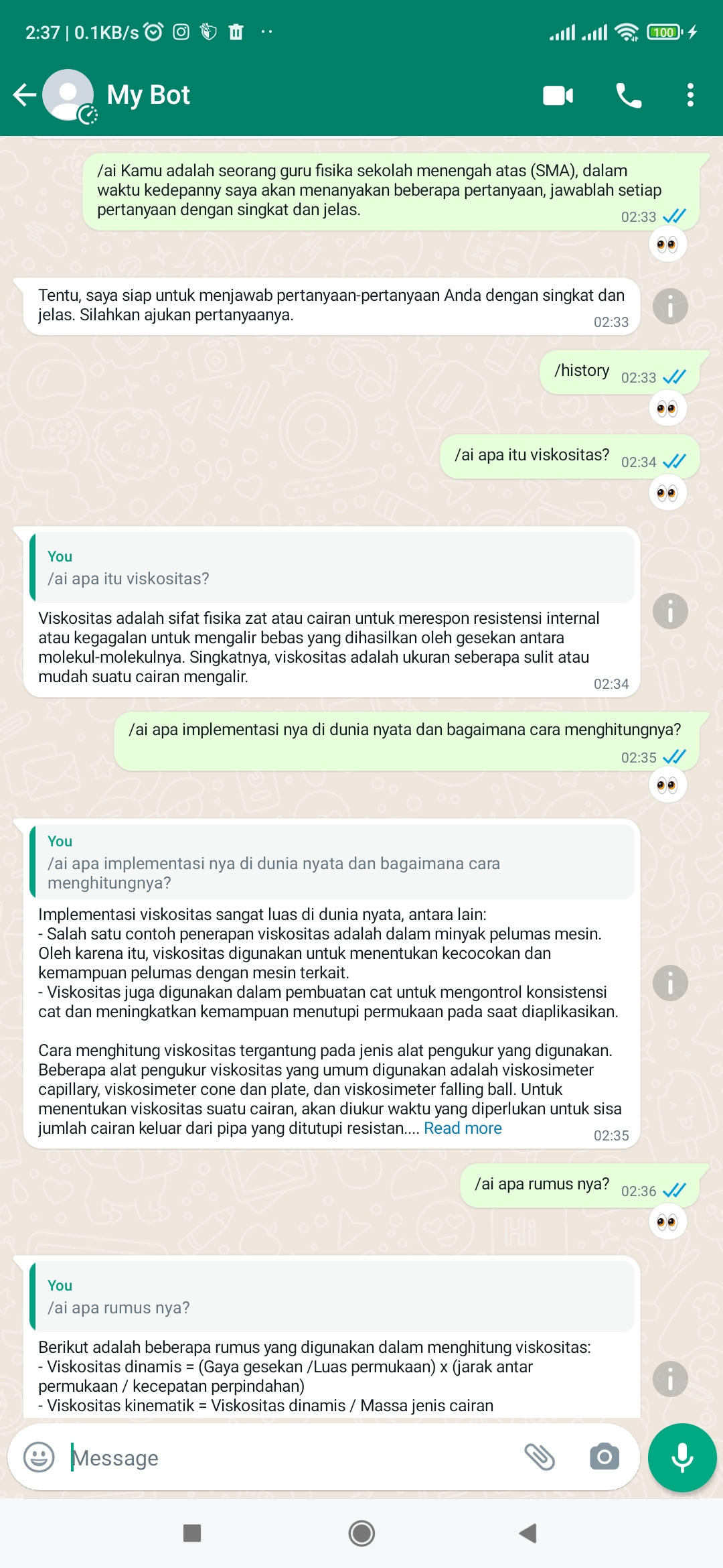 Chatbot WhatsApp with GPT3.5-Turbo