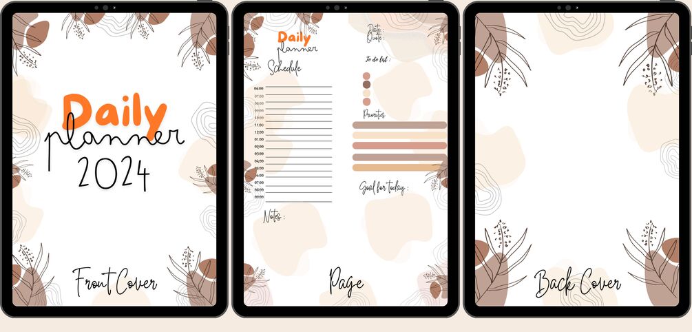 Daily Planner B5 Size printable to-do list tracker your daily goals