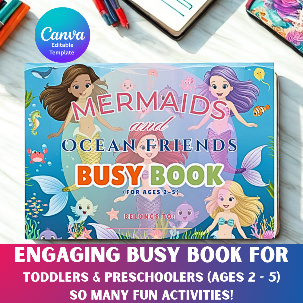 Mermaids & Ocean Friends Busy Book for Toddlers (Ages 2 to 5 ...