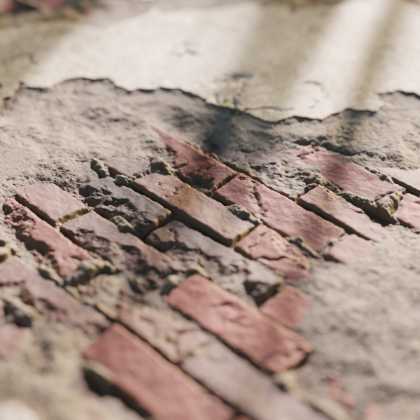 Procedural Old Brick Wall Material for Blender 3D