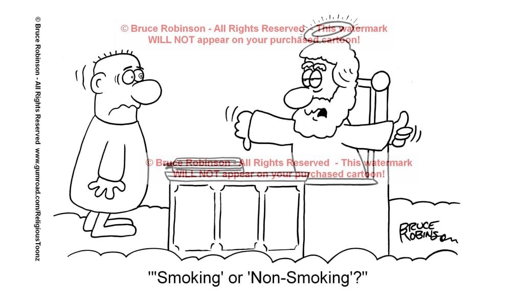 "'Smoking' or 'Non-Smoking'?" cartoon