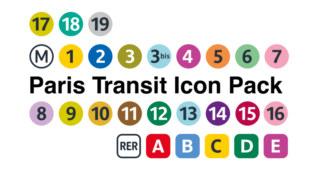 Paris Transit Icon Pack