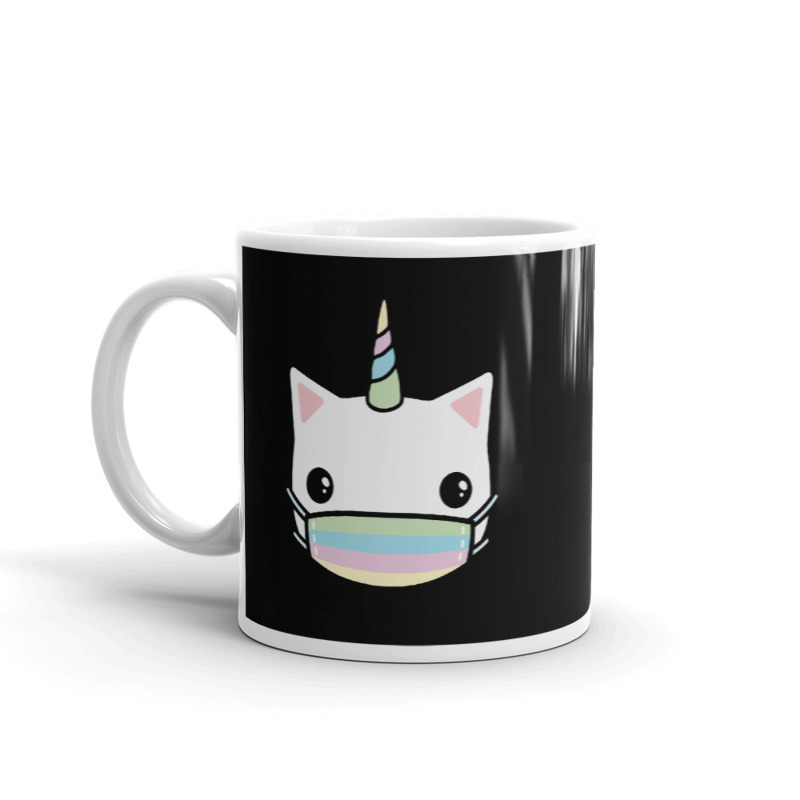Kittycorn face mask mug