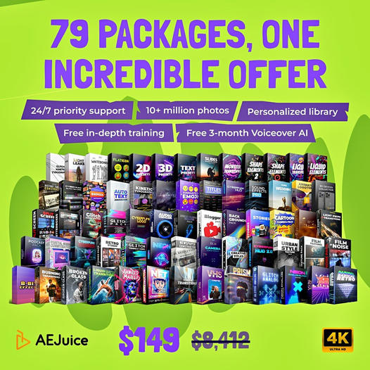 Unlock Unlimited Creativity with AEJuice I Want It All Bundle ...