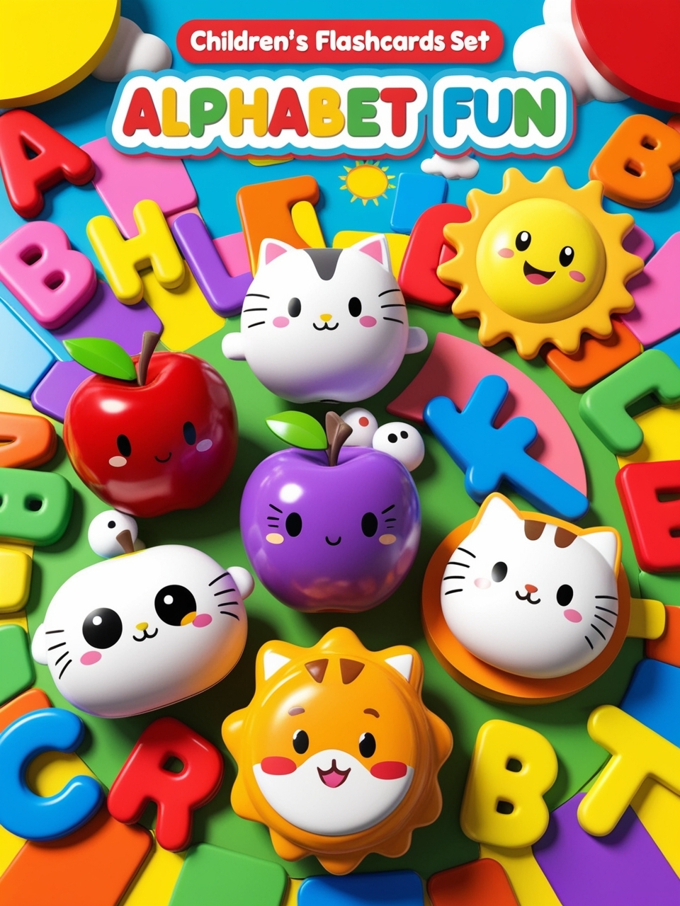 "🌟 Alphabet Fun: 3D Render-Style Educational Flashcards for Kids ...