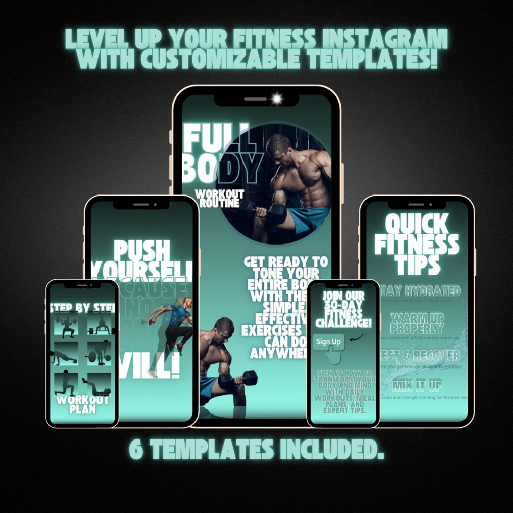 Customizable Fitness Instagram Templates for Trainers and Coaches!