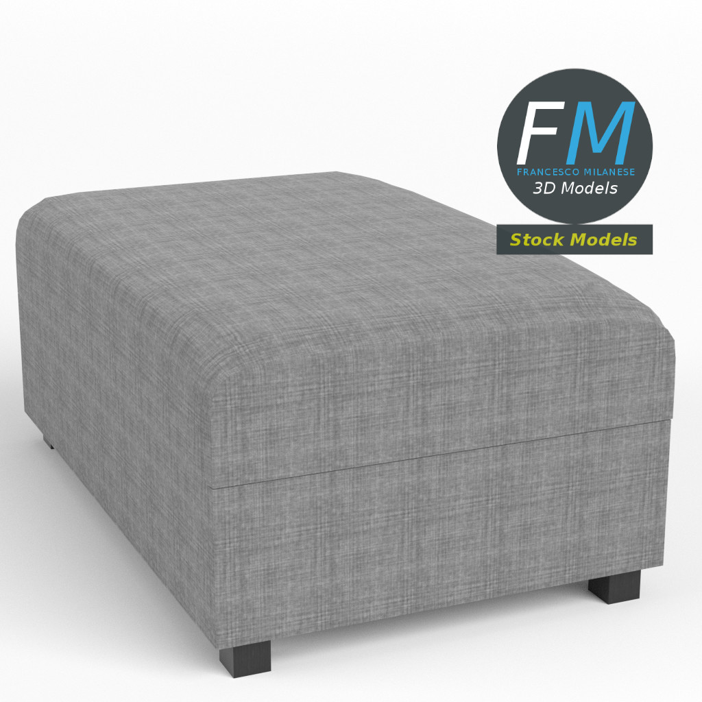 3D MODEL - Upholstered footstool