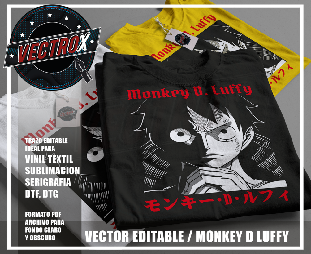 Vector Editable - Monkey D Luffy Anime