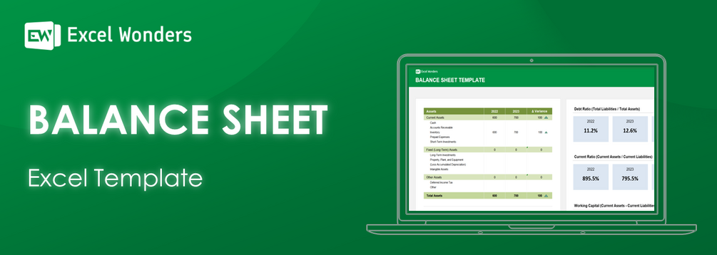 Balance Sheet Excel Template | Excel Wonders