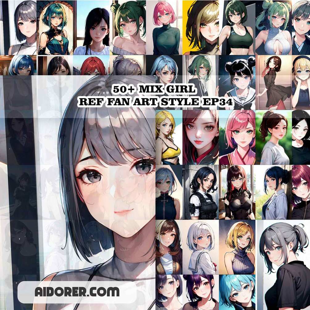 50+ MIX GIRL REF FAN ART STYLE EP34