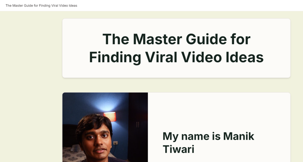 The Master Guide for Finding Viral Video Ideas